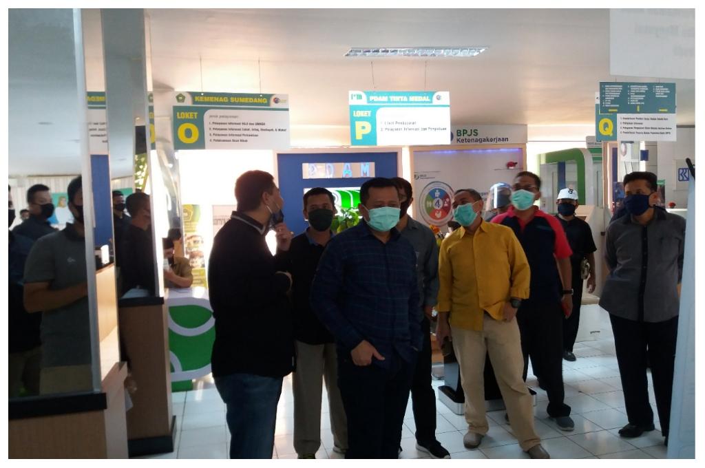 Simulasi Pembukaan Kembali Pelayanan Publik pada MPP Sumedang di Masa AKB